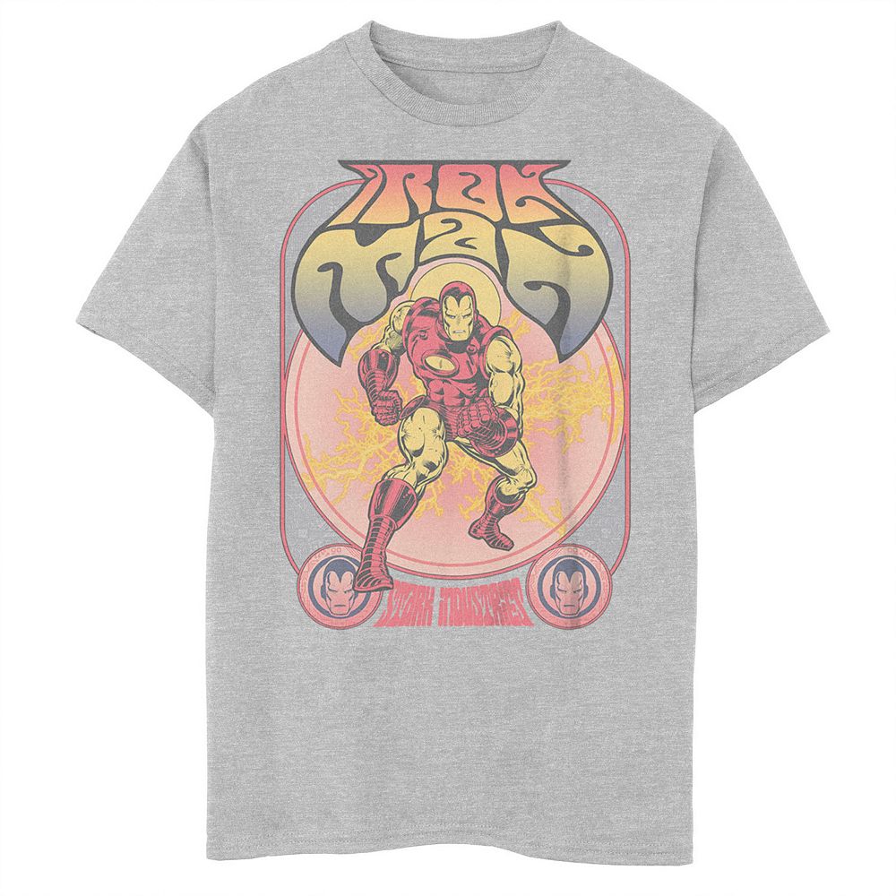 Boys 8-20 Marvel Comics Retro Iron Man Stark Industries Graphic Tee