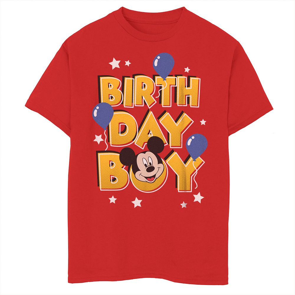 Disney's Mickey & Friends Birthday Boy Mickey Boys 6-20 Graphic Tee
