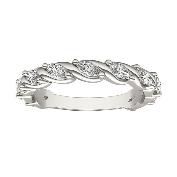 Charles & Colvard 14k Gold 3/4 Carat T.W. Lab-Created Moissanite ...