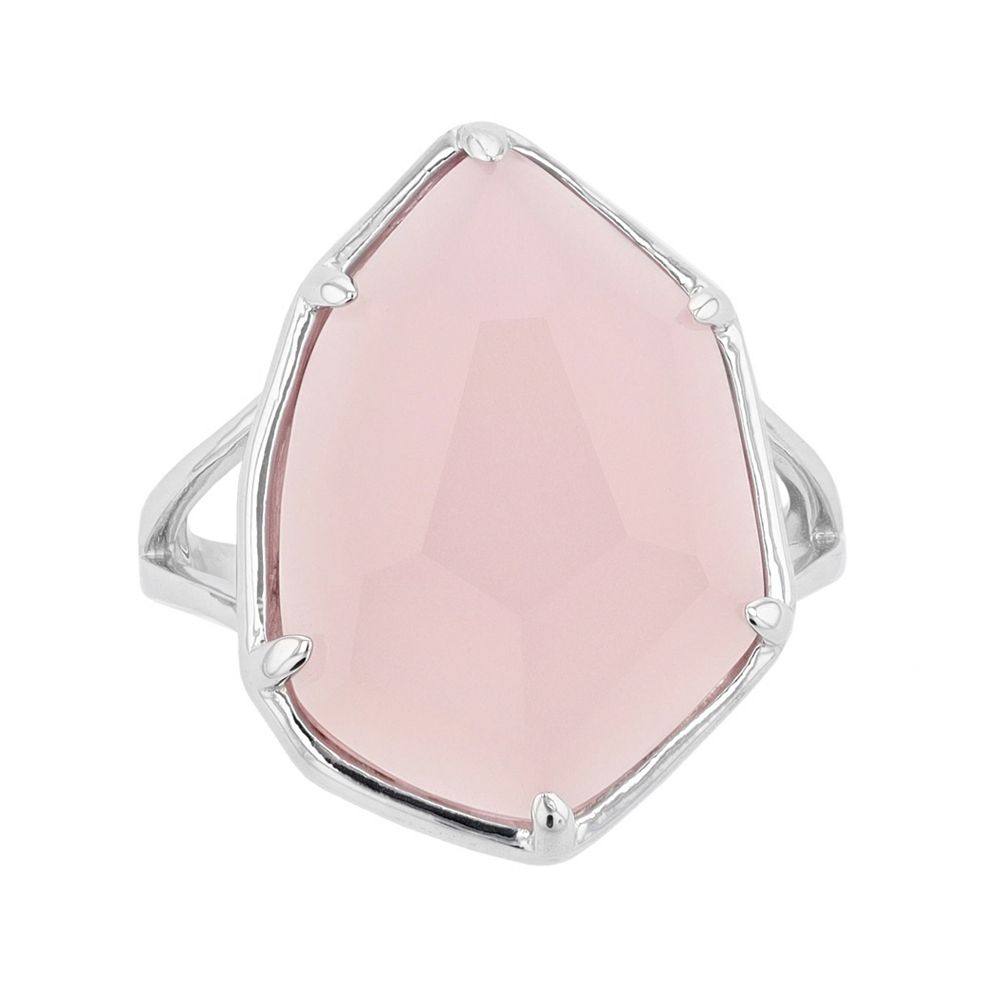 SIRI USA by TJM Sterling Silver Lavender Chalcedony Asymmetric Ring