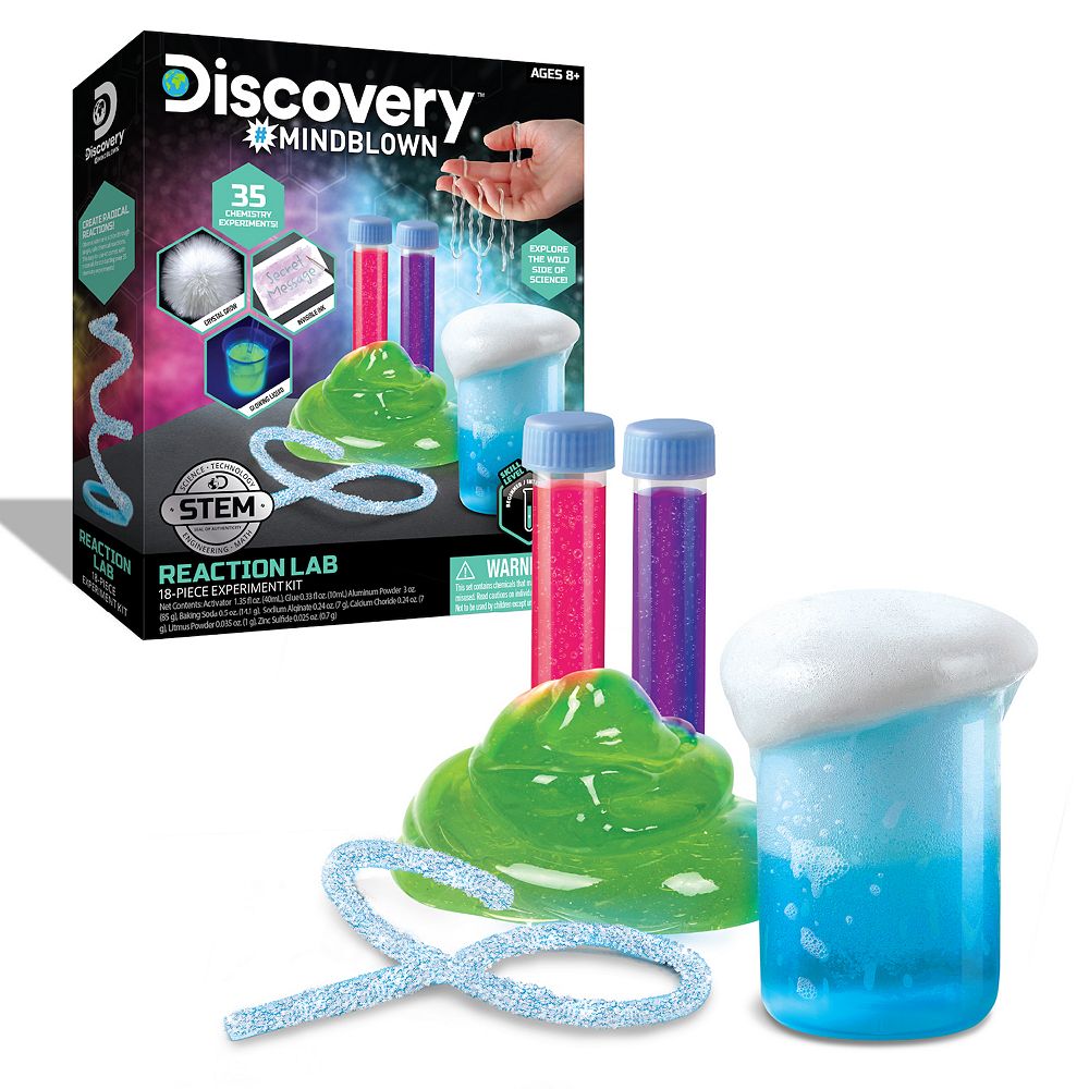Discovery Mindblown 18-Piece STEM Toy Reaction Lab Experiment Set
