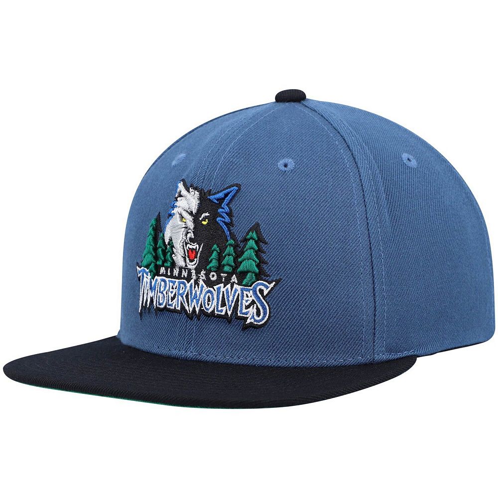Men's Mitchell & Ness Blue/Black Minnesota Timberwolves Hardwood ...