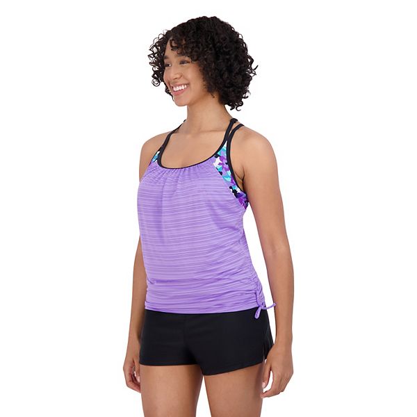 Women's ZeroXposur UPF 30+ Ruched 2-in-1 Tankini Top