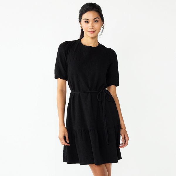 Women's DRAPER JAMES RSVP™ Short Sleeve Tiered A-Line Dress
