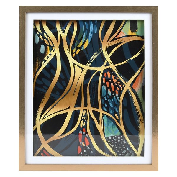 Metallic Abstract Framed Wall Art