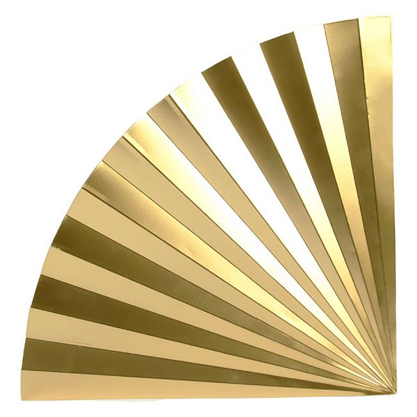 Metallic Fan Tile Wall Decor