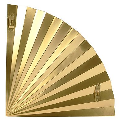 Metallic Fan Tile Wall Decor