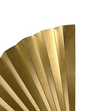Metallic Fan Tile Wall Decor