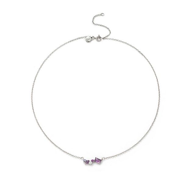 Power of Color Silver Plated Quartz & Cubic Zirconia Necklace