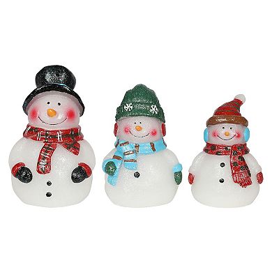 Fitz & Floyd LED Snowman Flameless Candle 3-piece Set