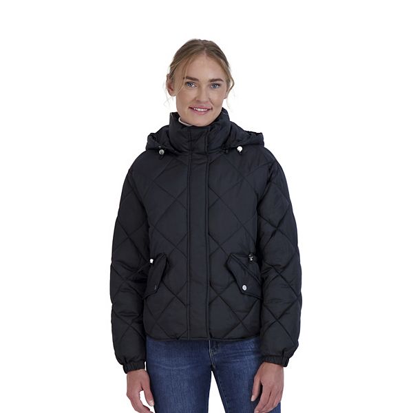 Juniors' Sebby Quilted Puffer Jacket