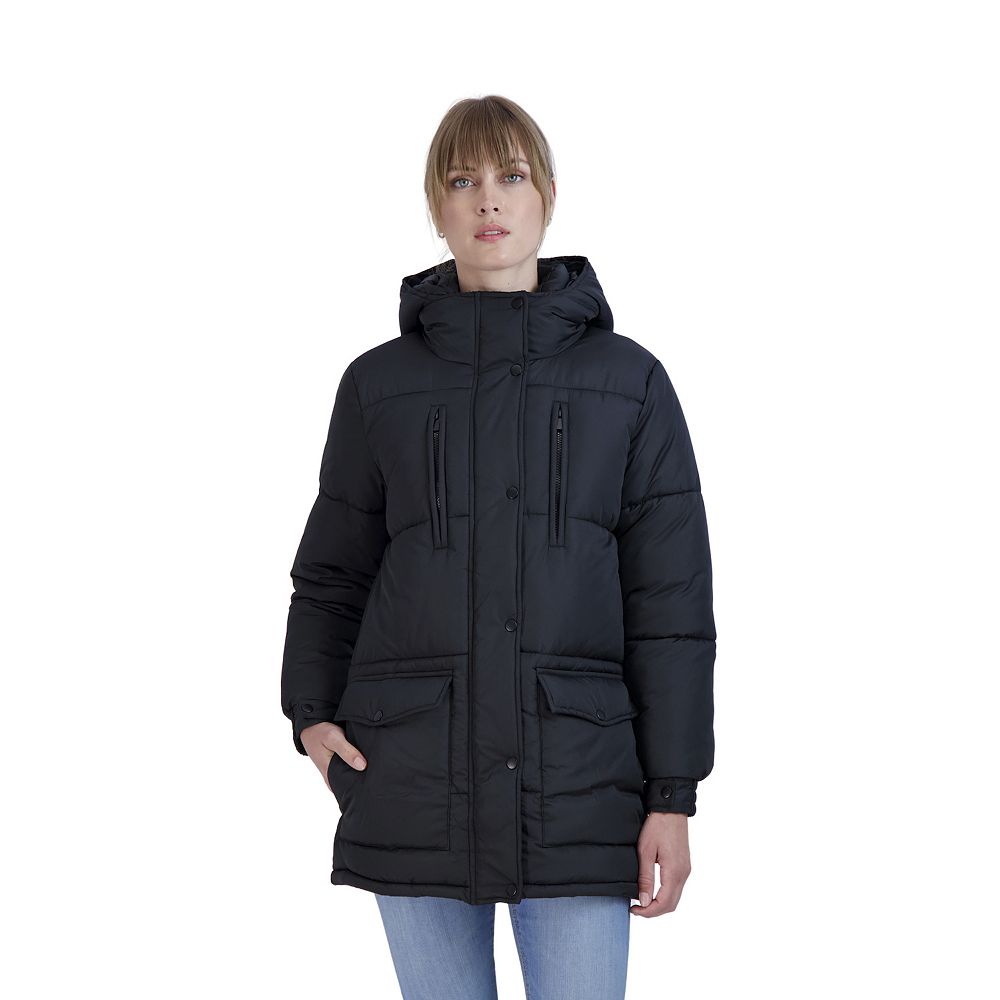 Juniors' Sebby Hooded Parka Puffer Coat