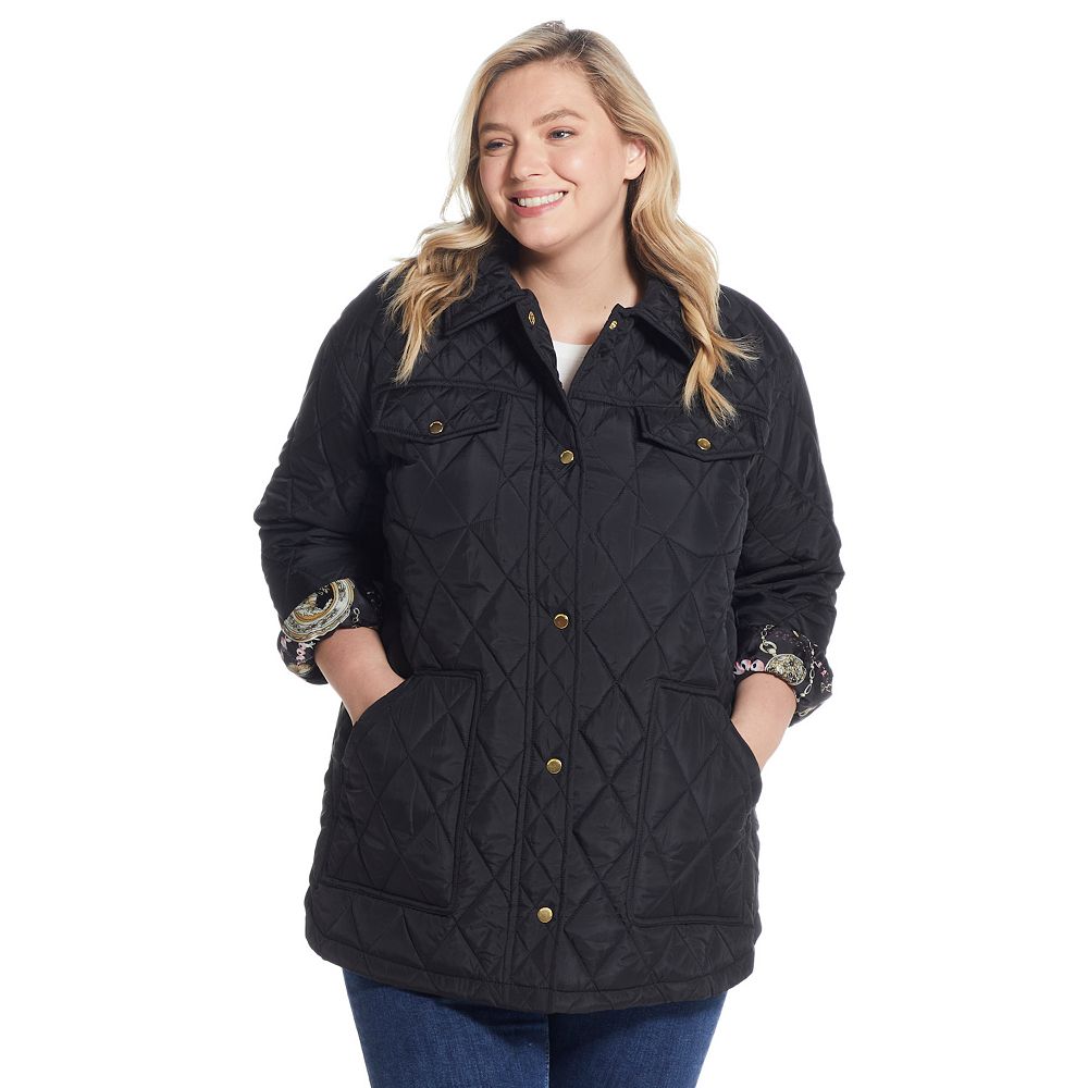 Plus Size Weathercast Quilted Shacket