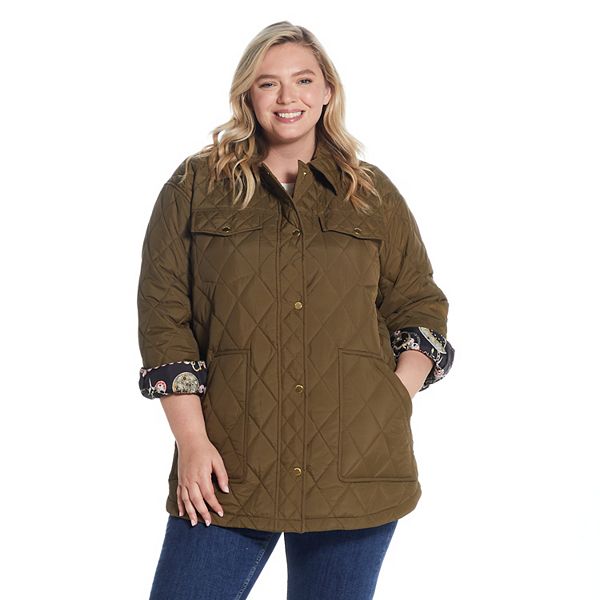 Plus Size Weathercast Quilted Shacket