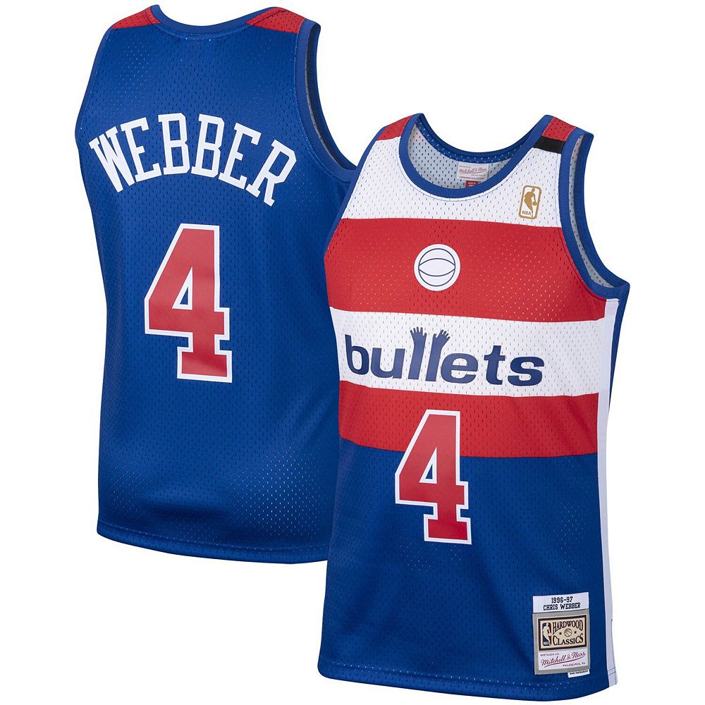 Men's Mitchell & Ness Chris Webber Royal Washington Bullets 2001/02 ...