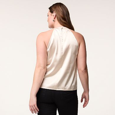 Women's INTEMPO Twist Satin Halter top