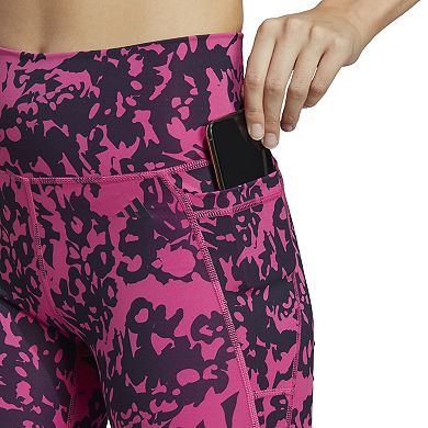 Women's adidas Optime Stash Pocket Floral Training Bike Shorts