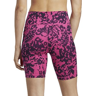 Women's adidas Optime Stash Pocket Floral Training Bike Shorts