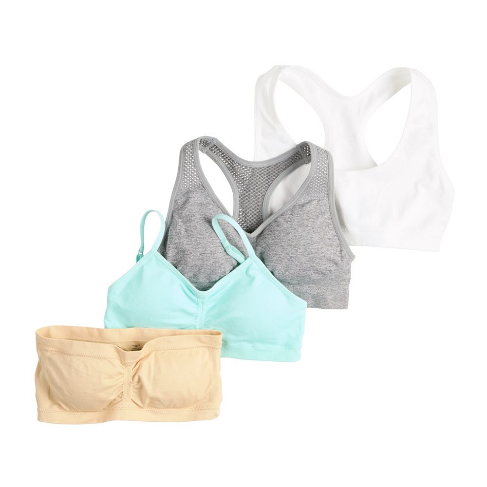 Girls 7-16 Maidenform 4-Pack Bra Kit