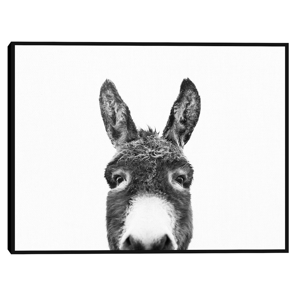 Masterpiece Peeking Donkey Framed Wall Art