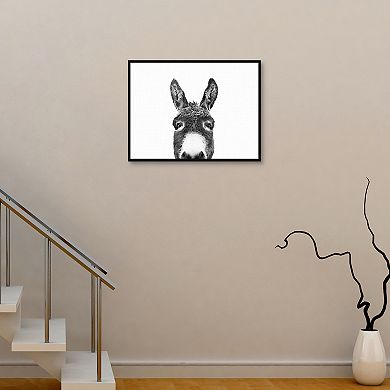 Masterpiece Peeking Donkey Framed Wall Art