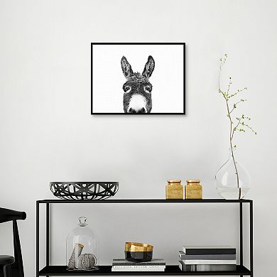 Masterpiece Peeking Donkey Framed Wall Art