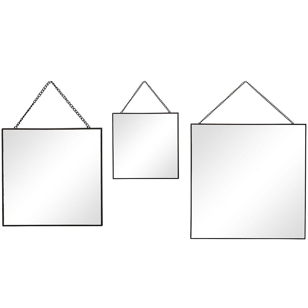 Scott Living Square Mirrors With Chain 3-pack Set