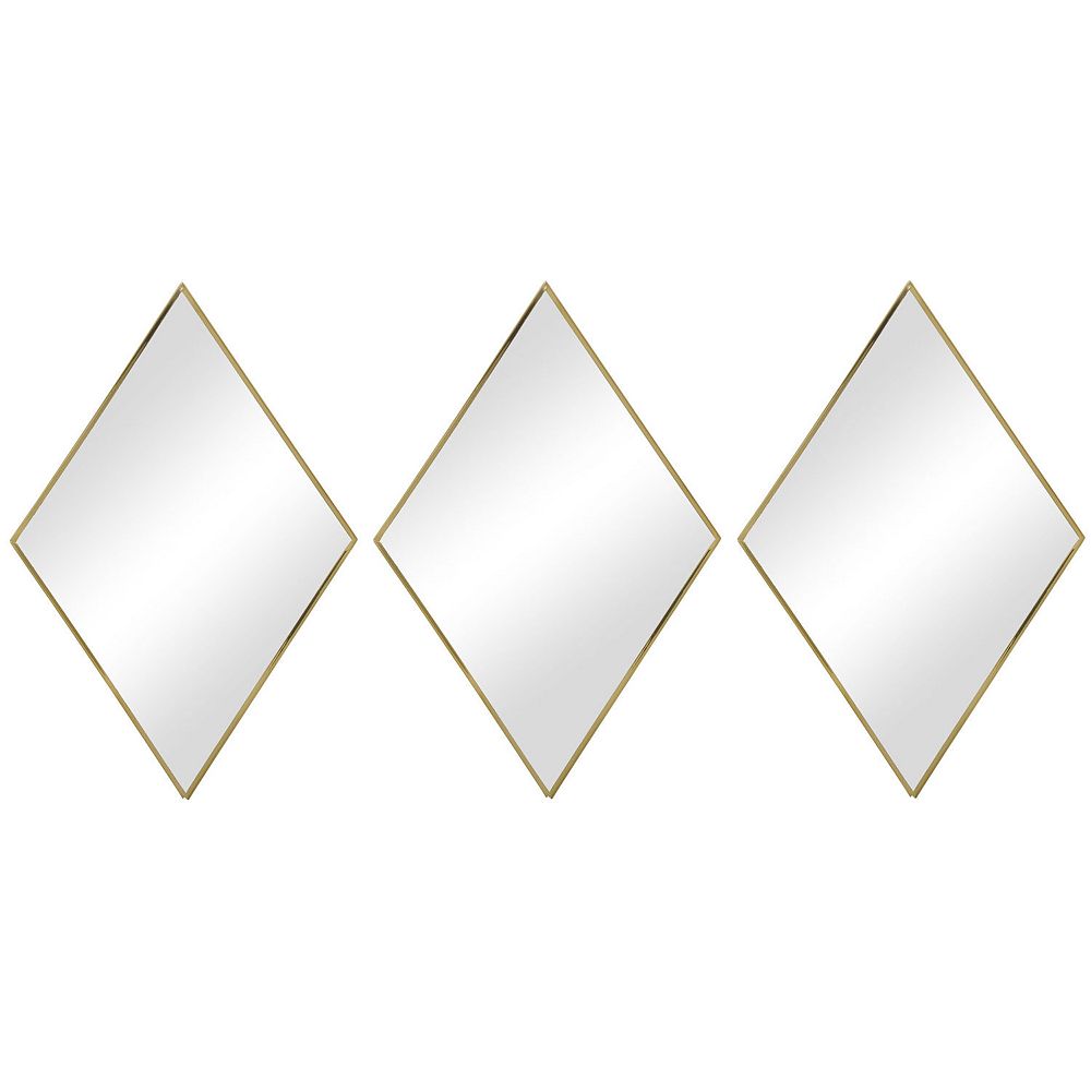 Scott Living Gold Diamond Mirrors 3-pack Set