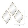 Scott Living Gold Diamond Mirrors 3-pack Set