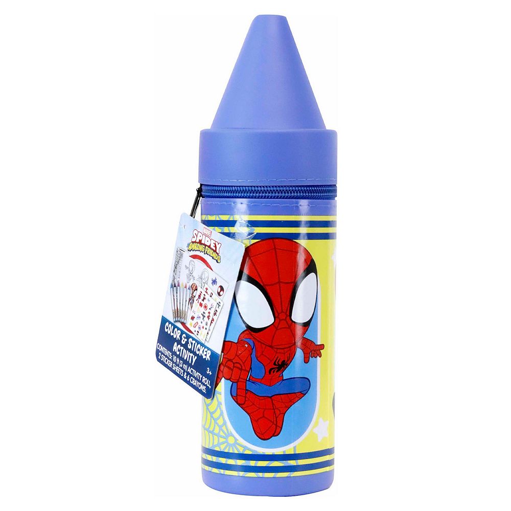 Spider-Man Color & Sticker Activity and Crayon Case