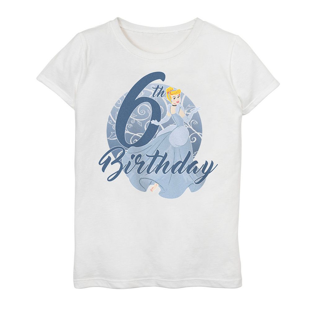 Disney's Cinderella Girls 7-16 Cinderella 6th Birthday Graphic Tee