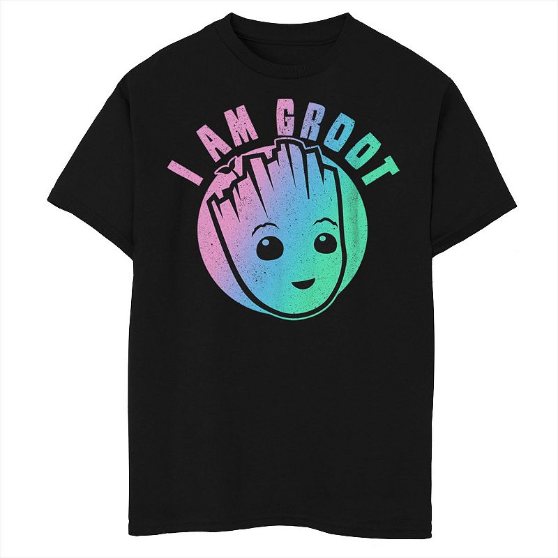 UPC 196899091523 - Boys 8-20 Marvel I am Groot Rainbow Groot Face Tee ...
