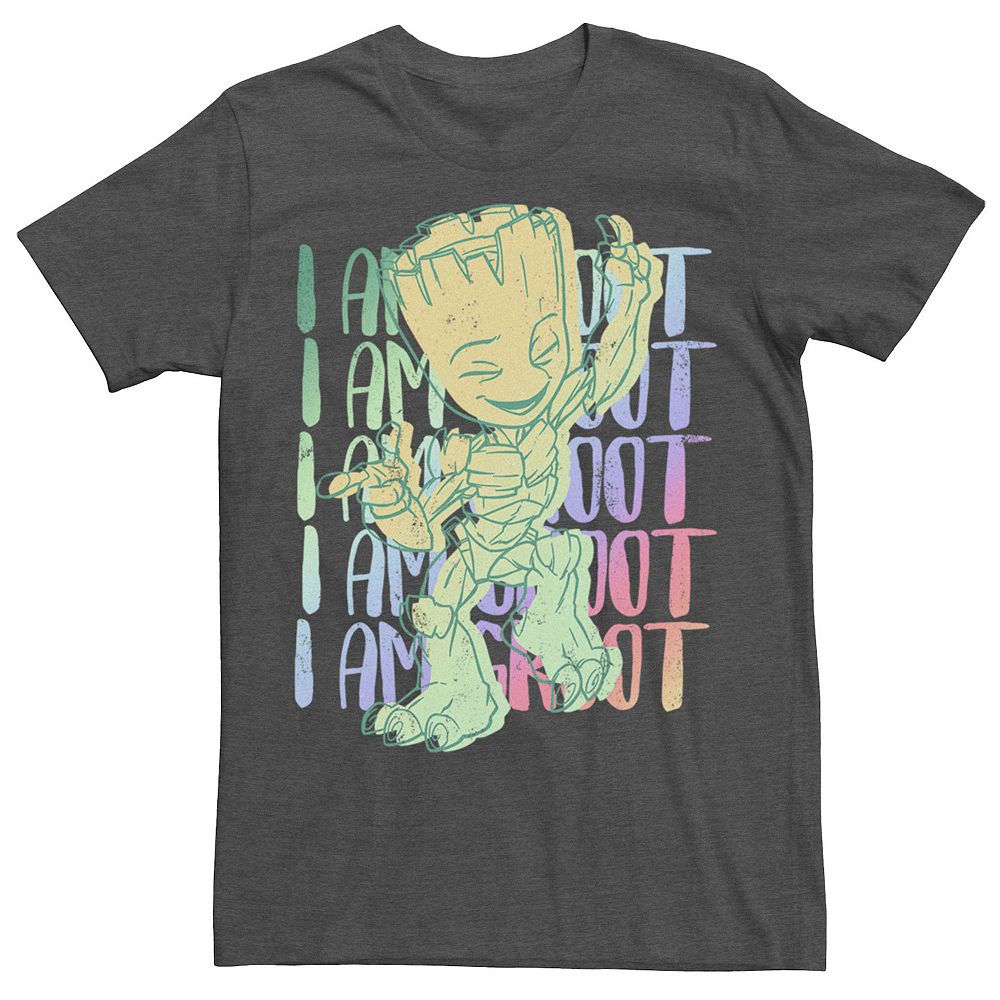 Men's Marvel I am Groot Colorful Dancing Groot Tee