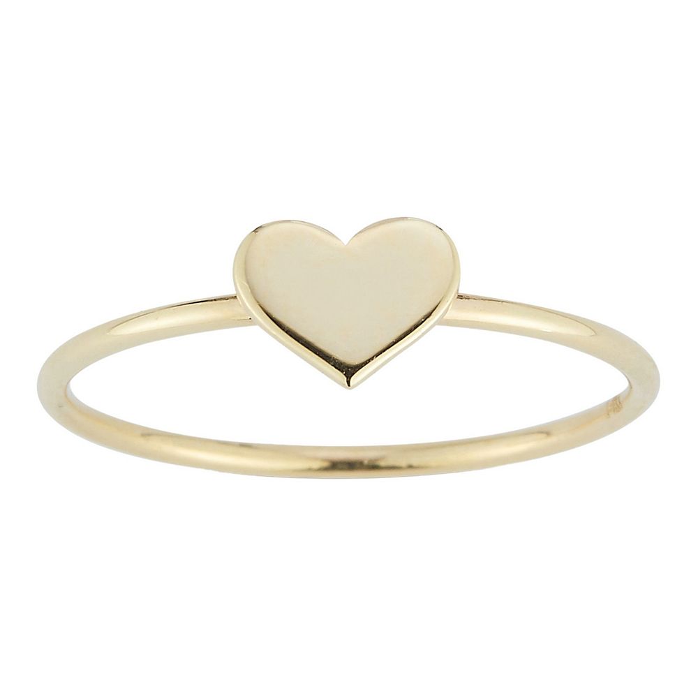 LUMINOR GOLD 14k Gold Heart Stackable Ring