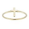 LUMINOR GOLD 14k Gold Cross Stackable Ring