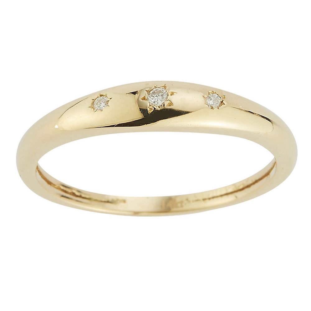 LUMINOR GOLD 14k Gold Diamond Accent Dome Ring