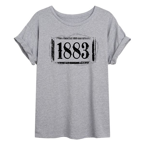 Juniors' 1883 Barbed Logo Oversized Tee