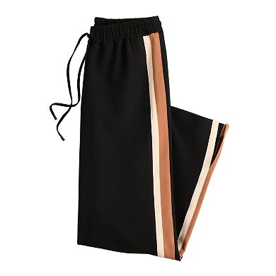 Women's Nine West Side-Stripe Wide-Leg Pants