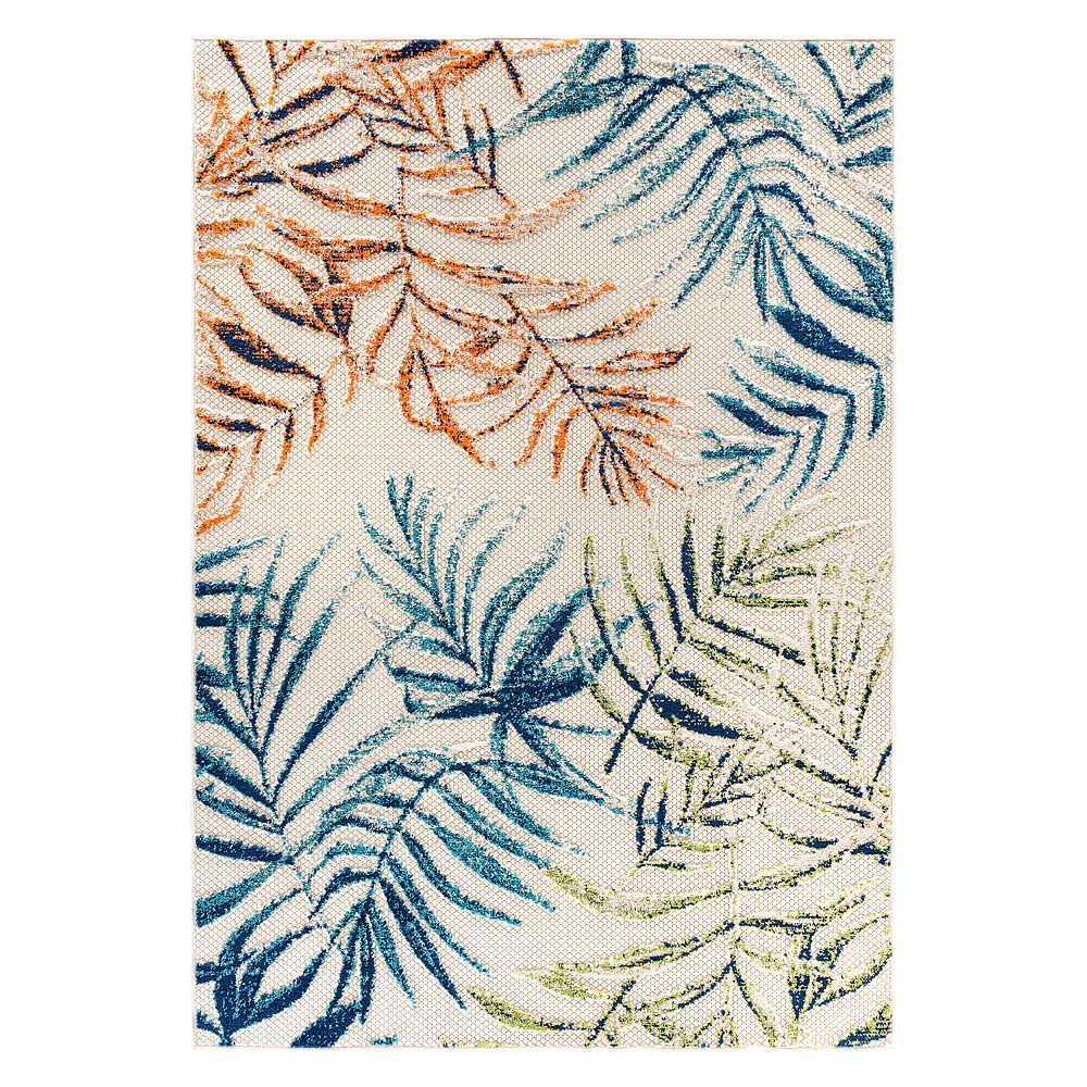 World Rug Gallery Tropical Textured Leaf Rug