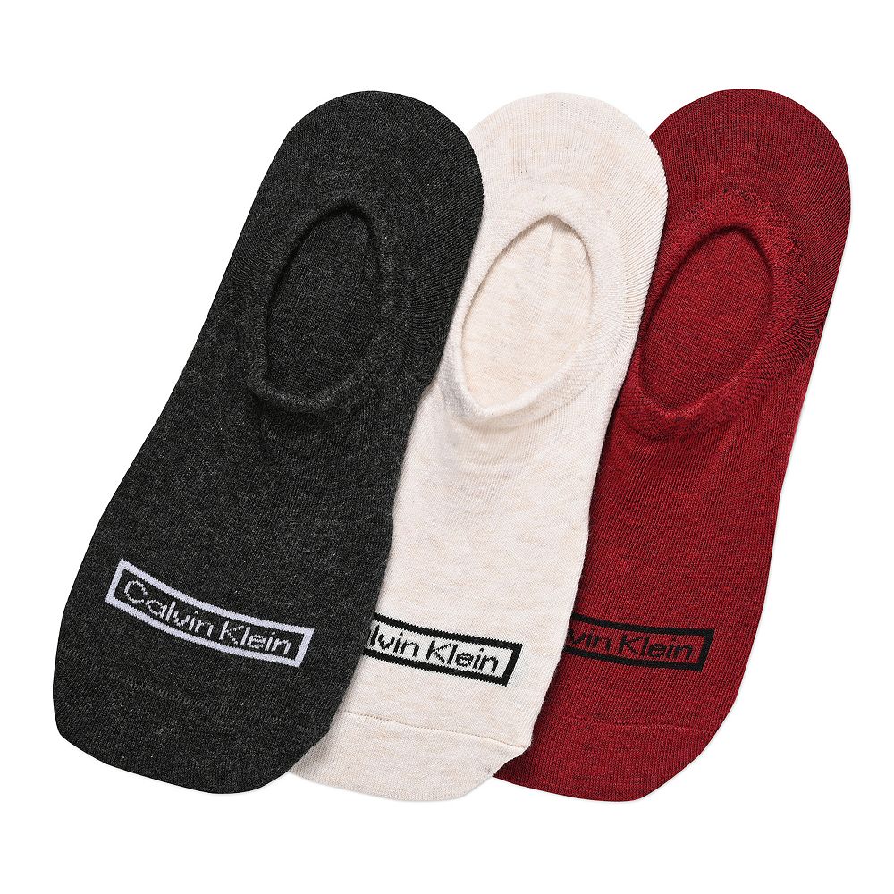 Women's Calvin Klein 3 Pack No Show Heritage Socks