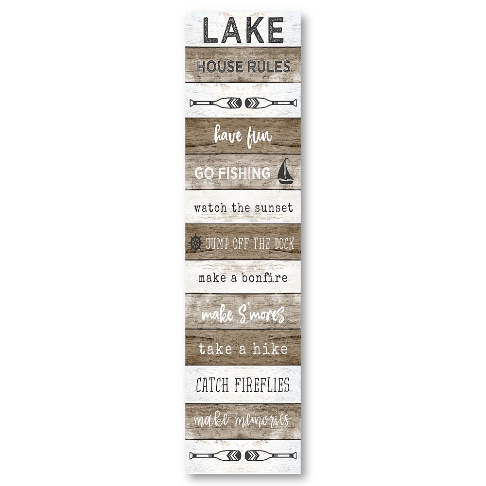 COURTSIDE MARKET Lake House Rules Board Panel
