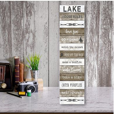 COURTSIDE MARKET Lake House Rules Board Panel