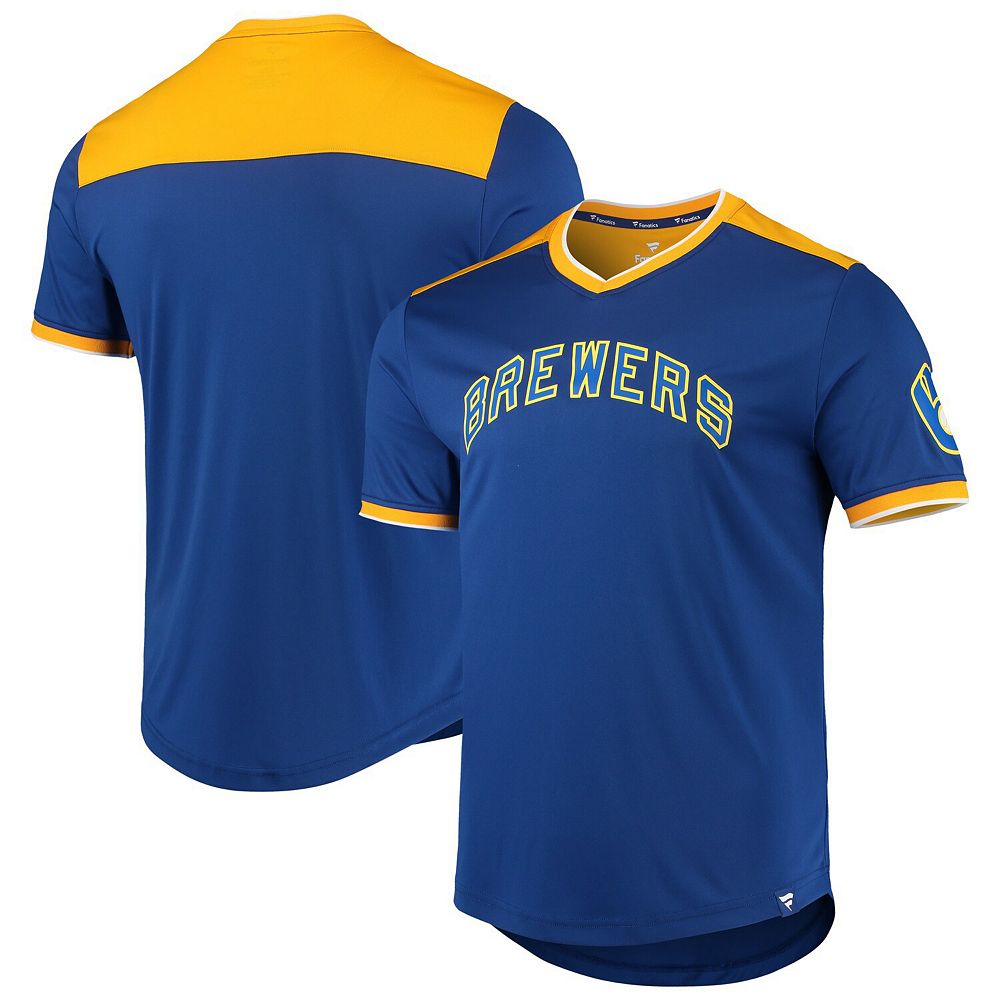 Men's Fanatics Branded Royal/Gold Milwaukee Brewers True Classics Walk ...