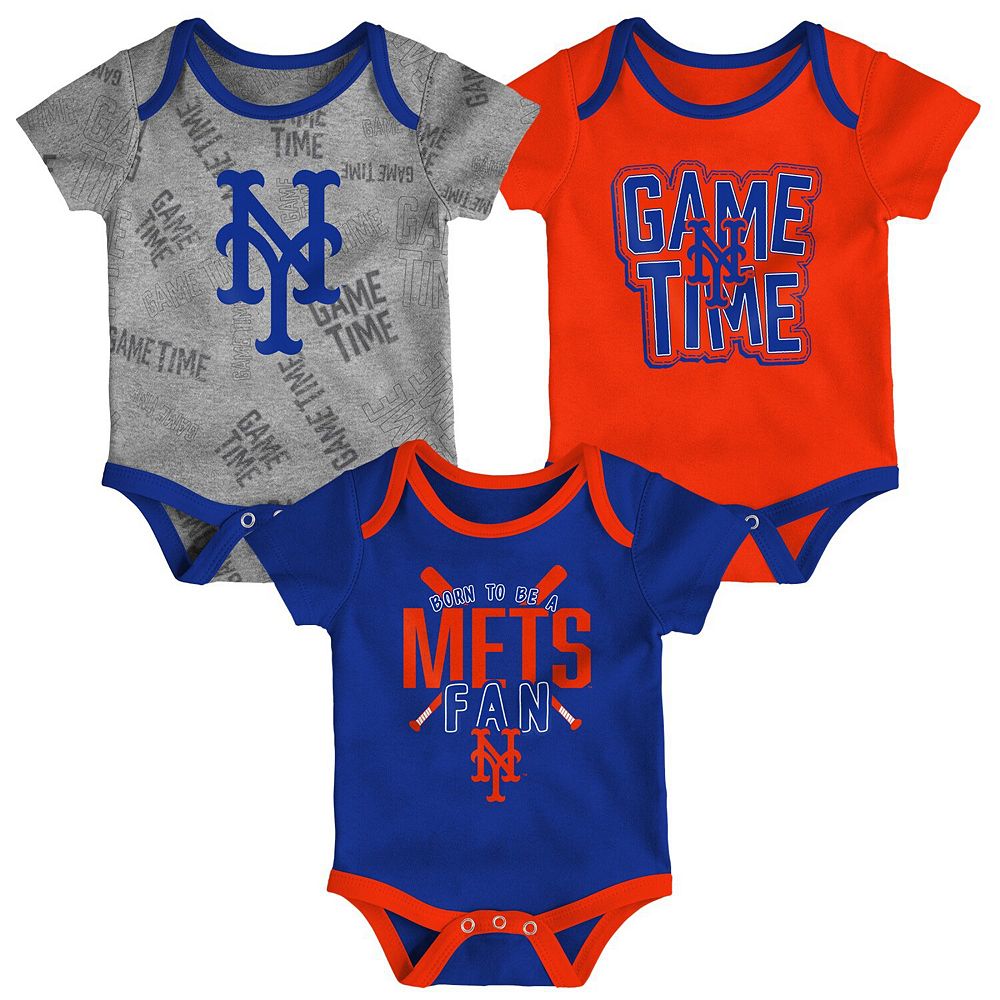 Newborn & Infant New York Mets Royal/Orange/Heathered Gray Game Time ...