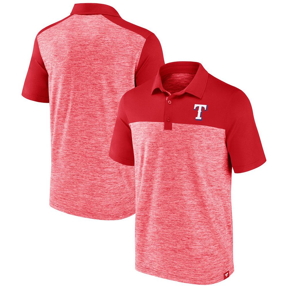 Men's Fanatics Branded Red Texas Rangers Iconic Omni Brushed Space-Dye Polo