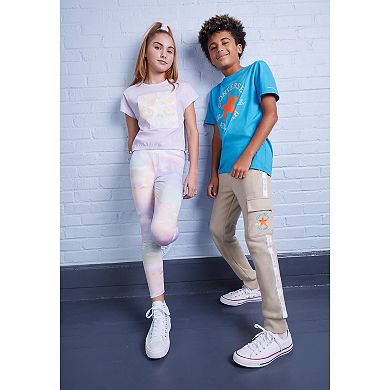 Girls 7-16 Converse Printed High Rise Dri-FIT Leggings