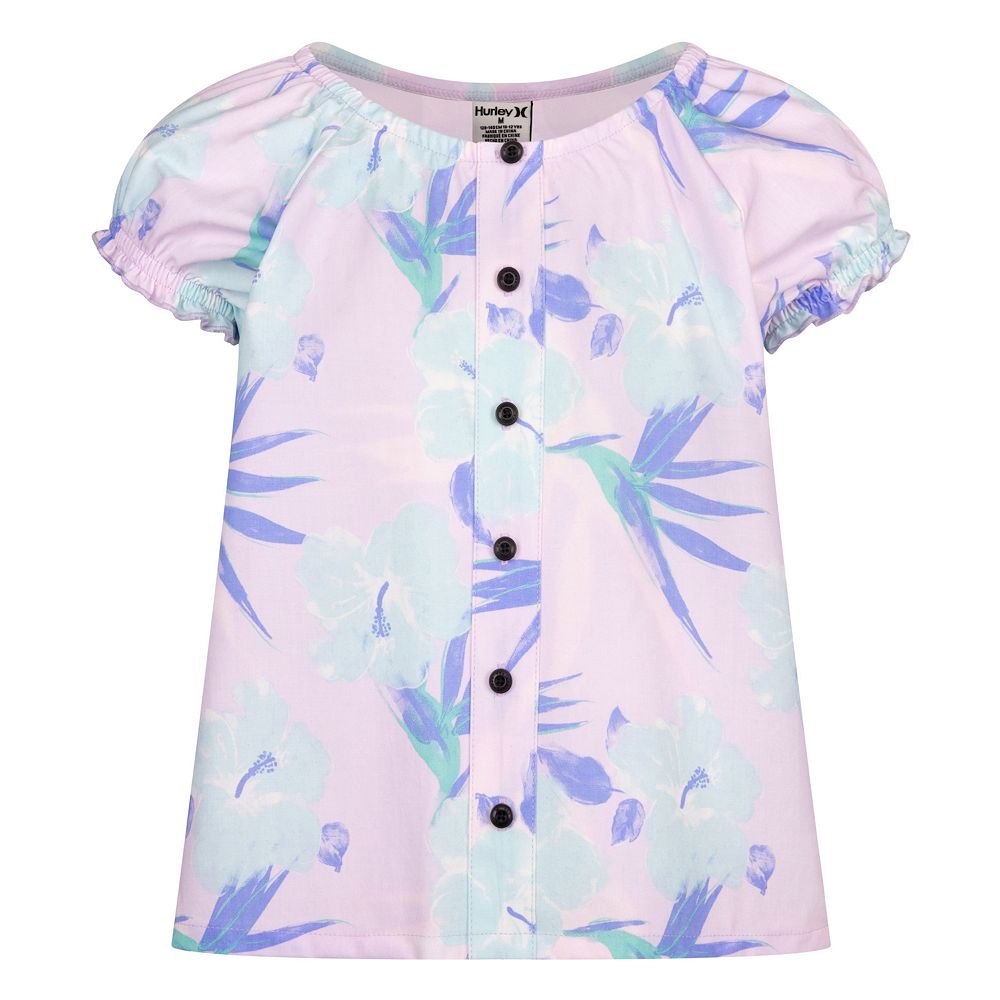 Girls 7-16 Hurley Floral Button-Up Top