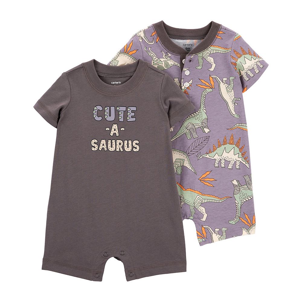 Baby Boy Carter's 2-Pack "Cute-A-Saurus" Dino Romper Set