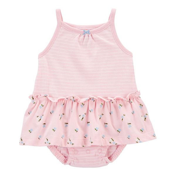 Baby & Toddler Girl Carter's Floral & Stripes Tank Sunsuit