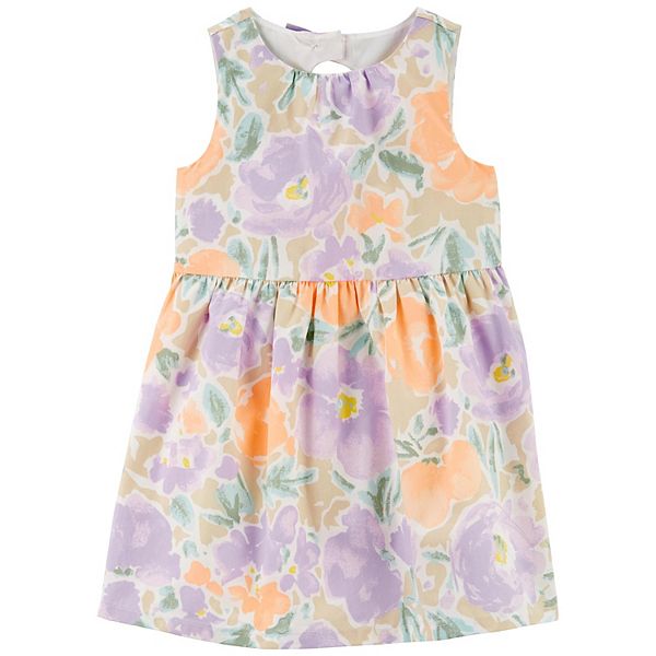 Baby & Toddler Girl Carter's Floral Easter Sateen Dress